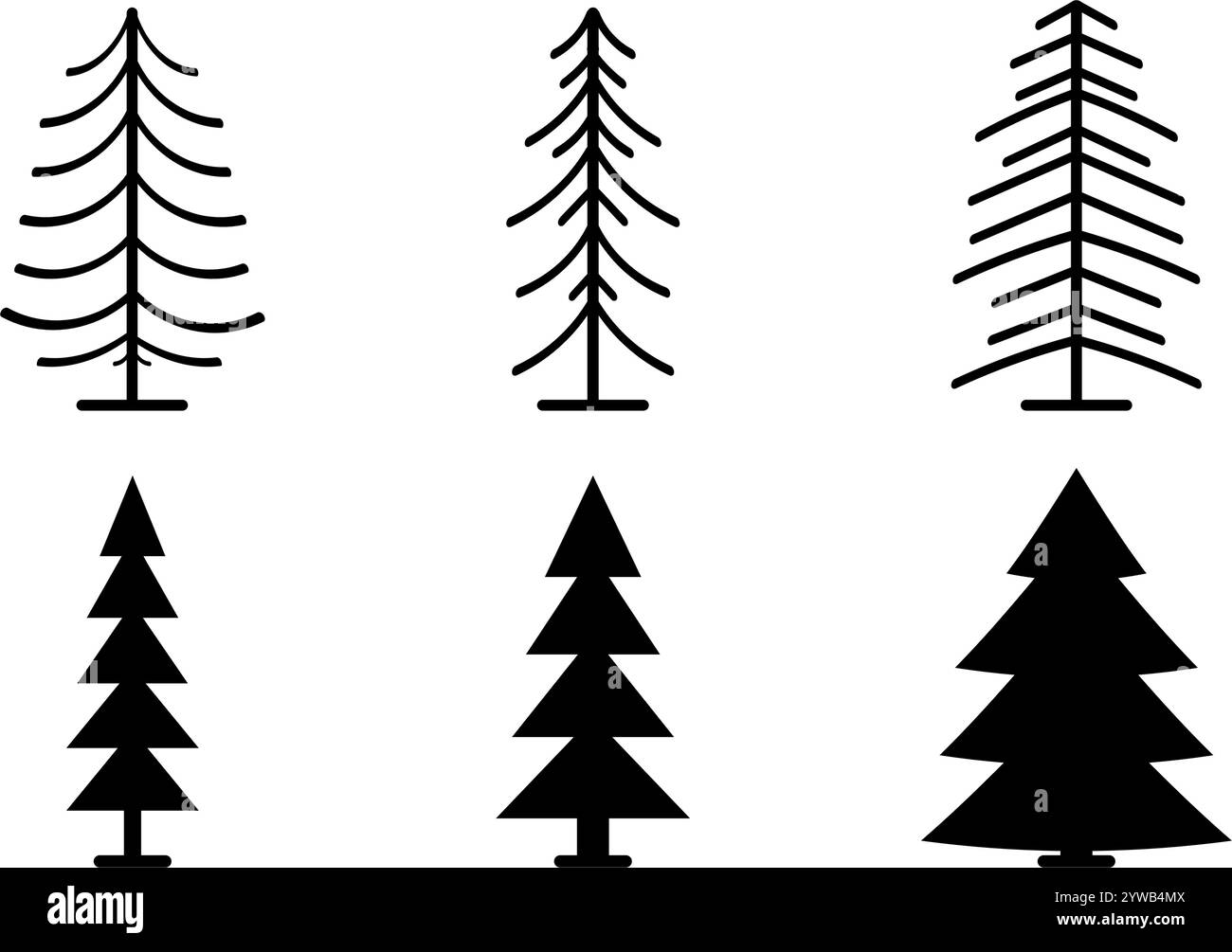 Forest tree line set hi-res stock photography and images - Alamy