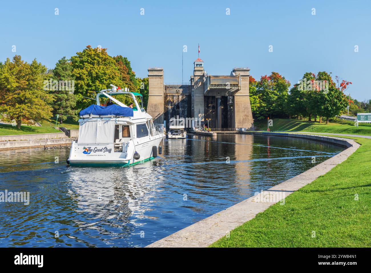 Opened in 1904, with a lift of 19.8 metres, the Peterborough Lift Lock ...