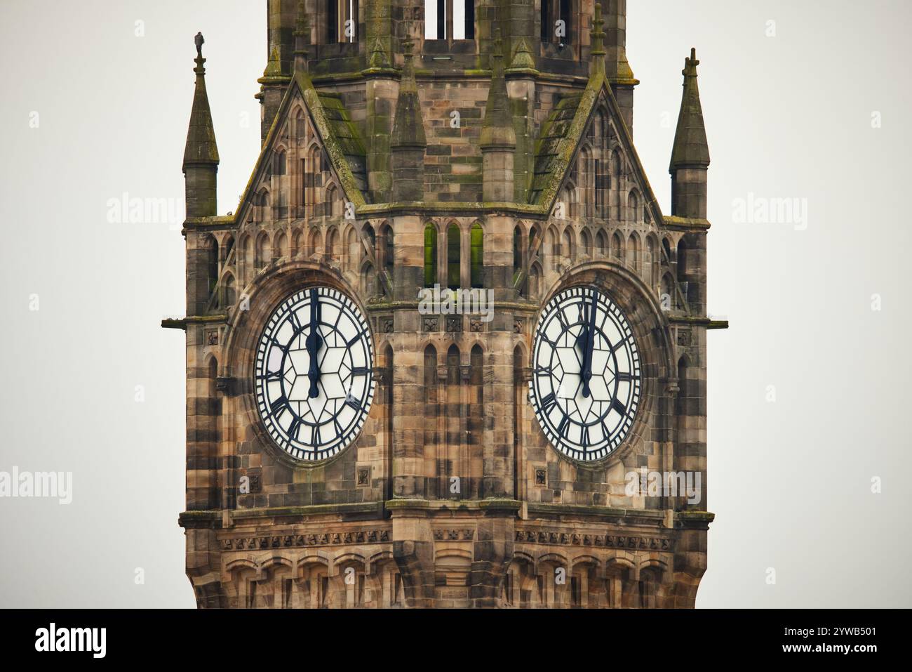 Rochdale town centre, landmark town hall clock Stock Photo - Alamy