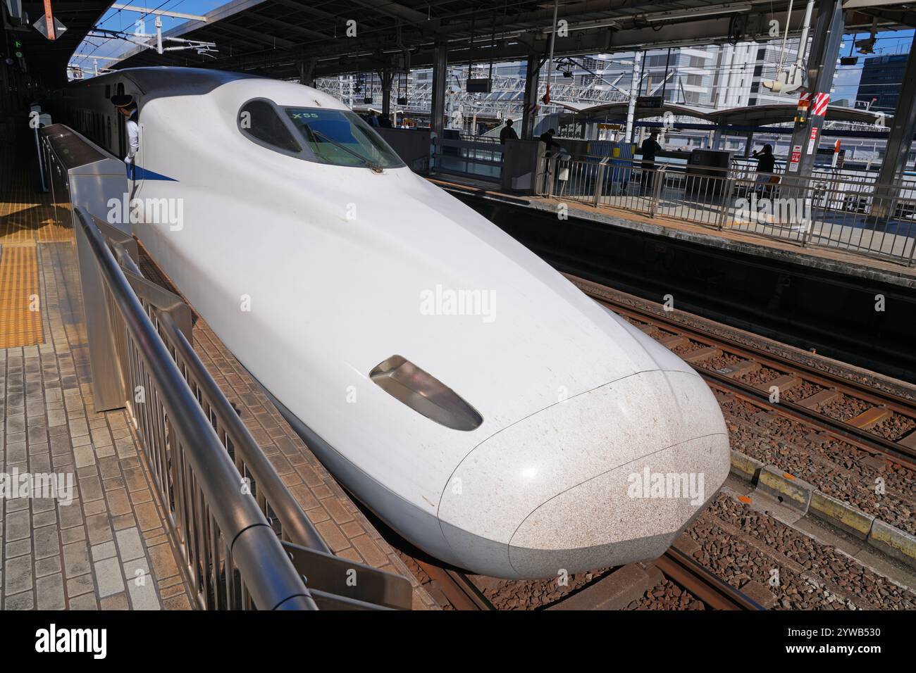NAGOYA, JAPAN -6 NOV 2024- View of a Shinkansen high-speed bullet train ...