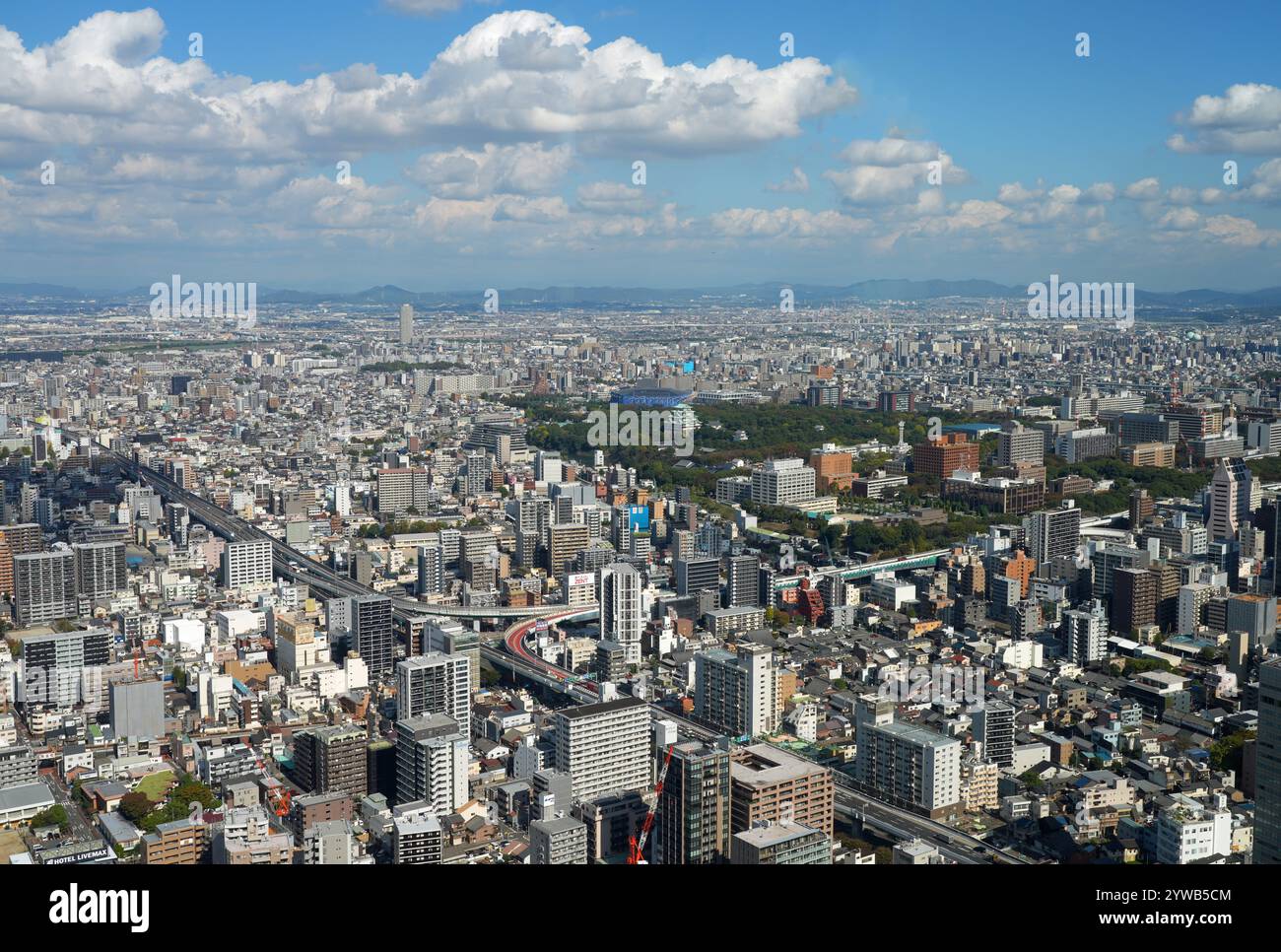 NAGOYA, JAPAN -6 NOV 2024- Landscape view of the city of Nagoya seen ...