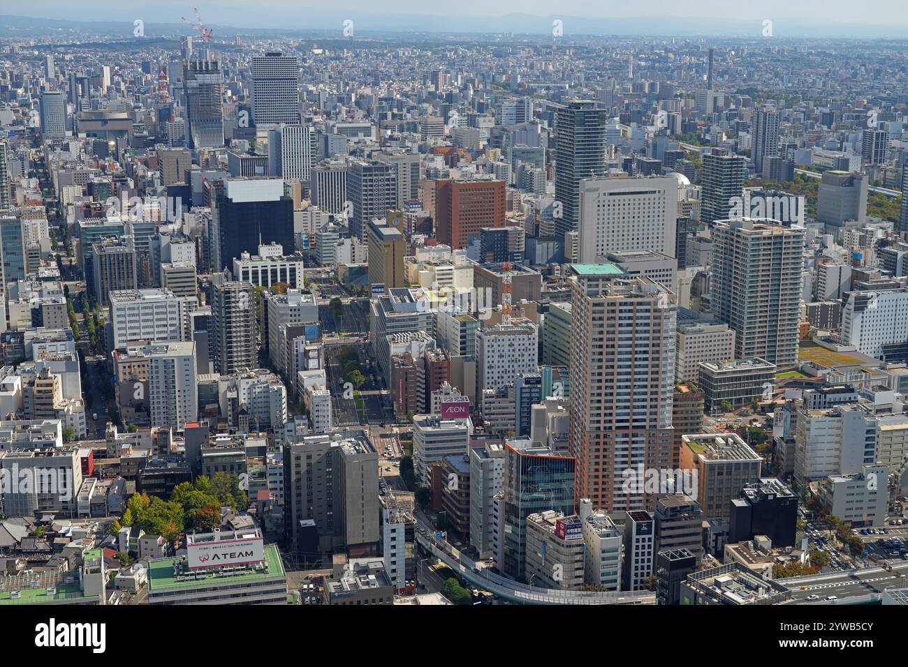 NAGOYA, JAPAN -6 NOV 2024- Landscape view of the city of Nagoya seen ...