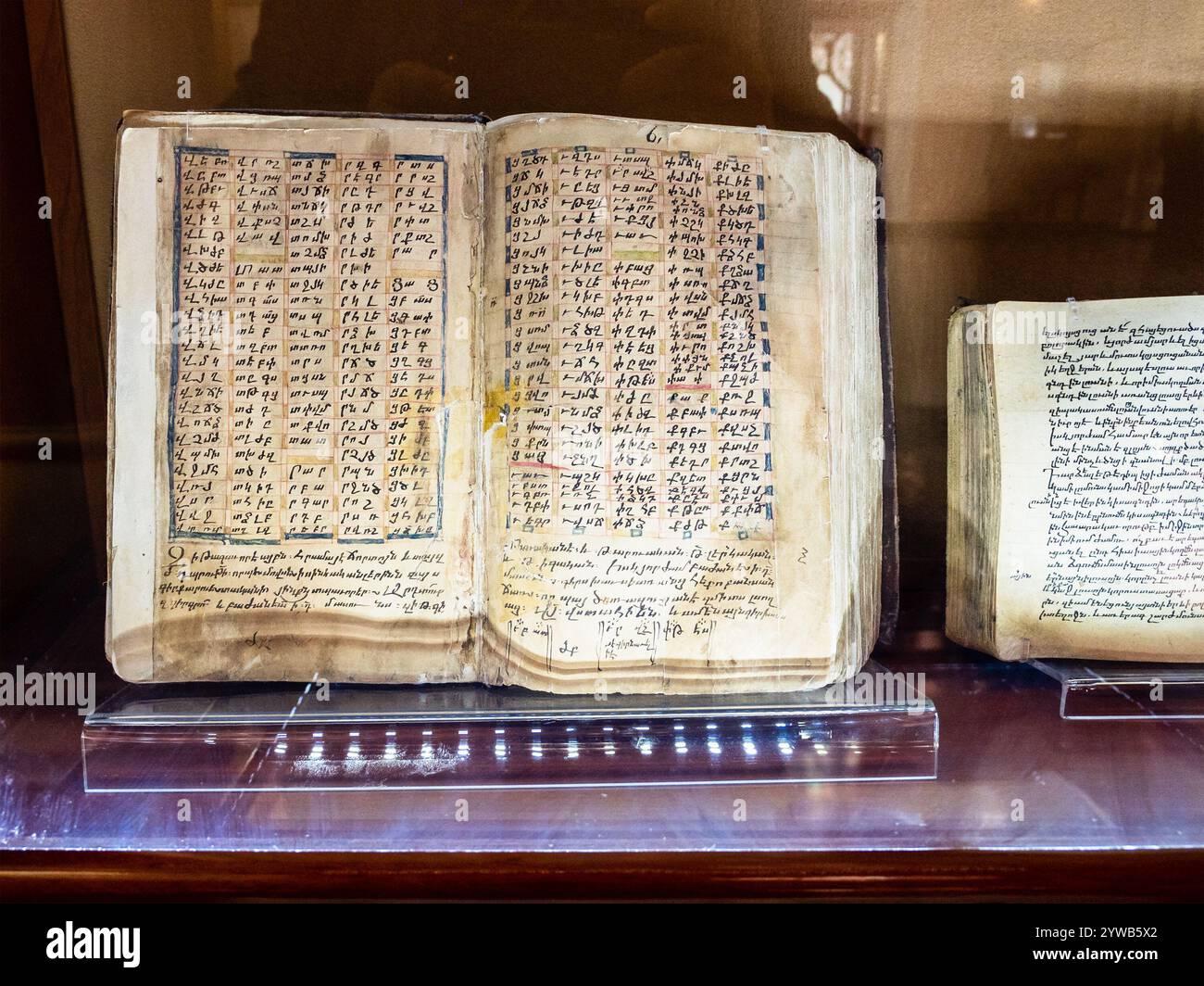 Yerevan, Armenia - November 22, 2024: handwritten medieval arithmetic ...
