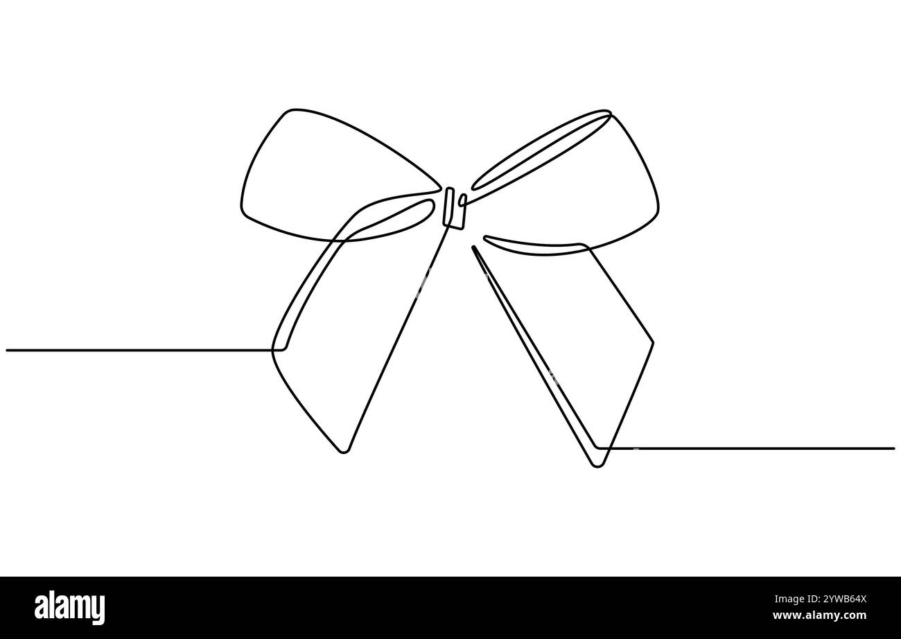 Gift ribbon bow continuous Stock Vector Images - Alamy