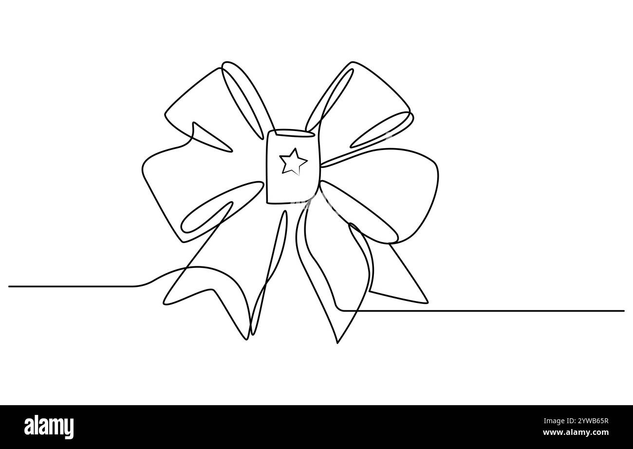 Gift ribbon bow continuous Stock Vector Images - Alamy