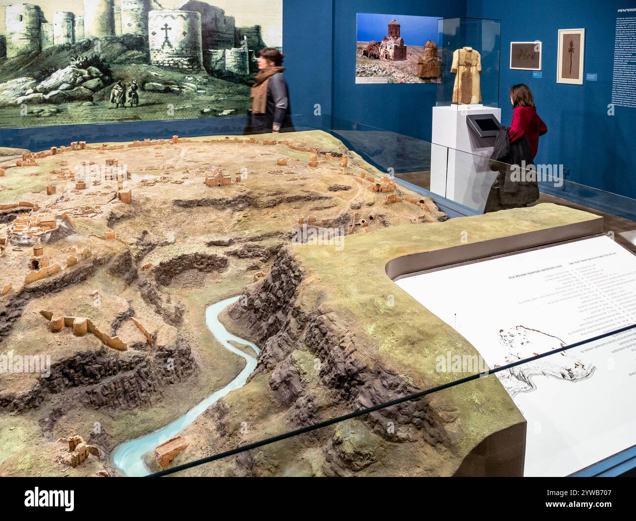 Yerevan, Armenia - December 1, 2024: model of medieval Ani city in ...