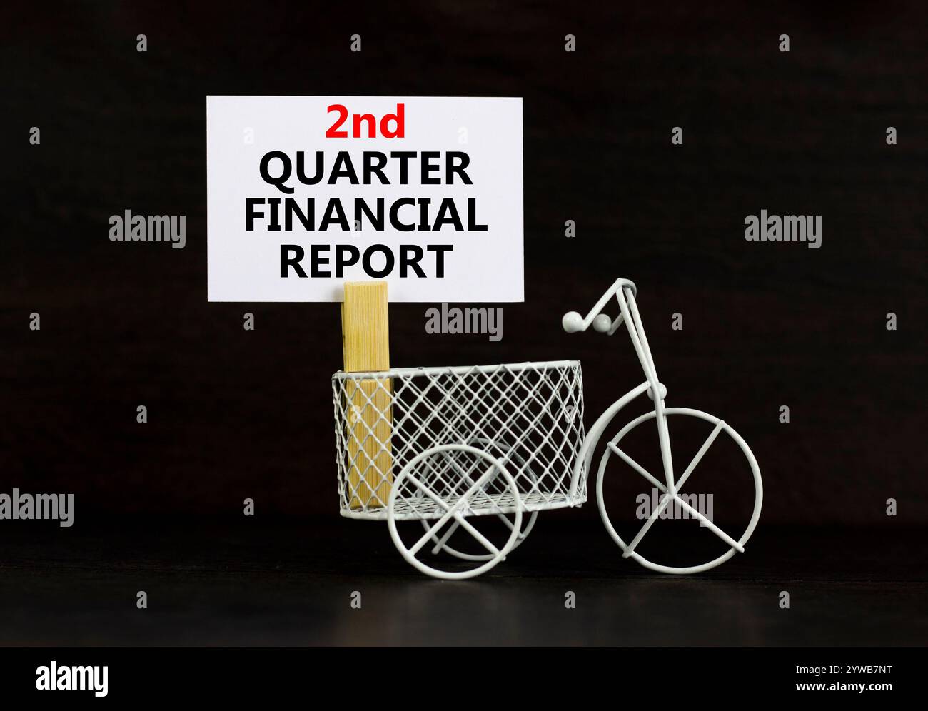 2nd quarter financial report symbol. Concept words 2nd quarter ...