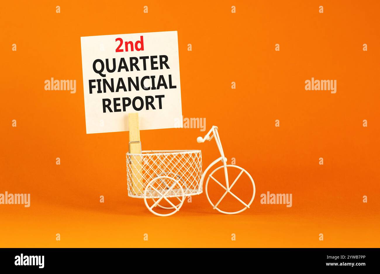 2nd quarter financial report symbol. Concept words 2nd quarter ...