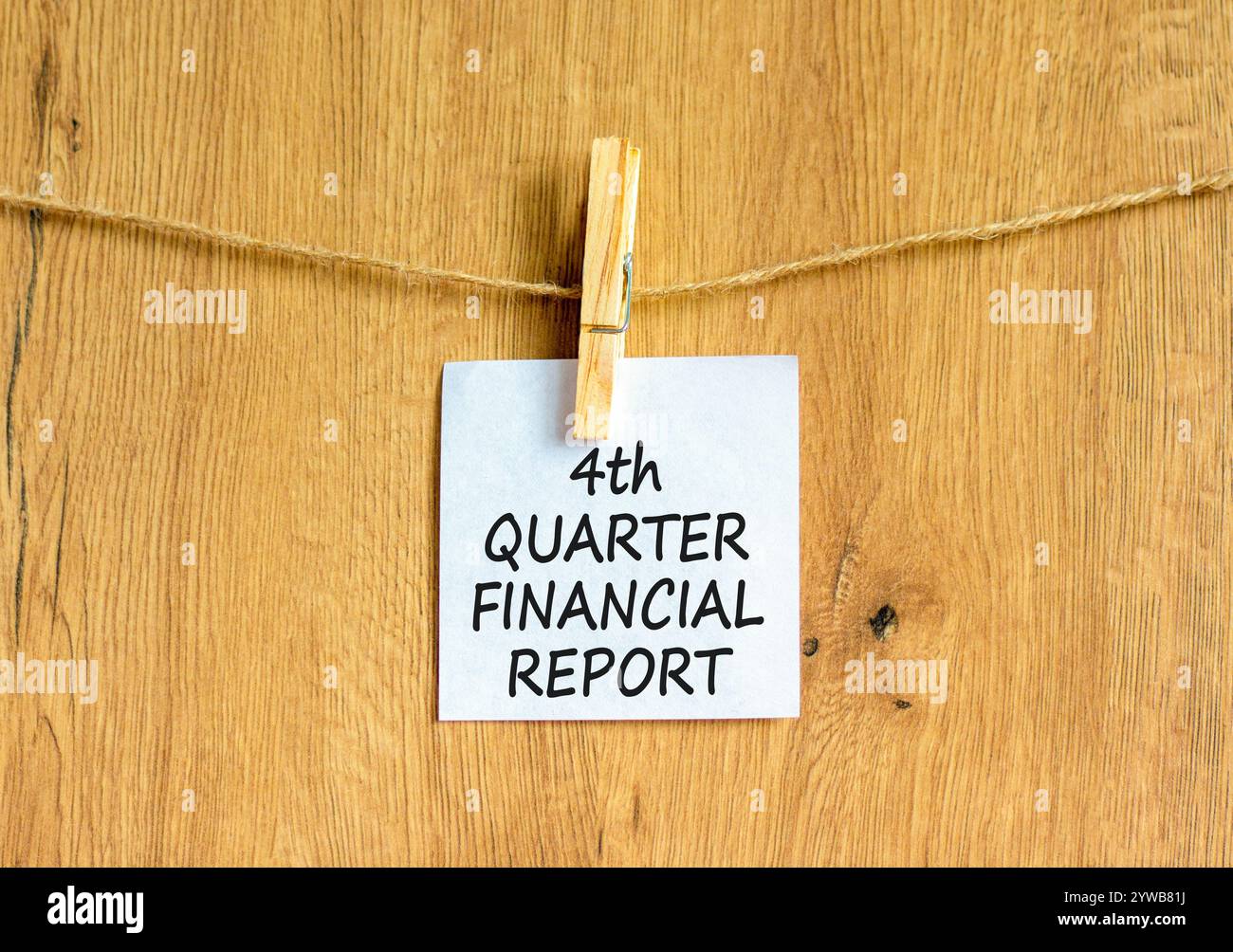 4th quarter financial report symbol. Concept words 4th quarter ...