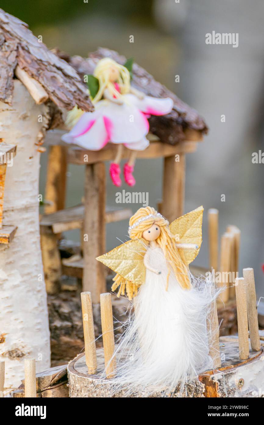 Fantasy fairy house forest with magical fairies, handmade toy fairy for ...