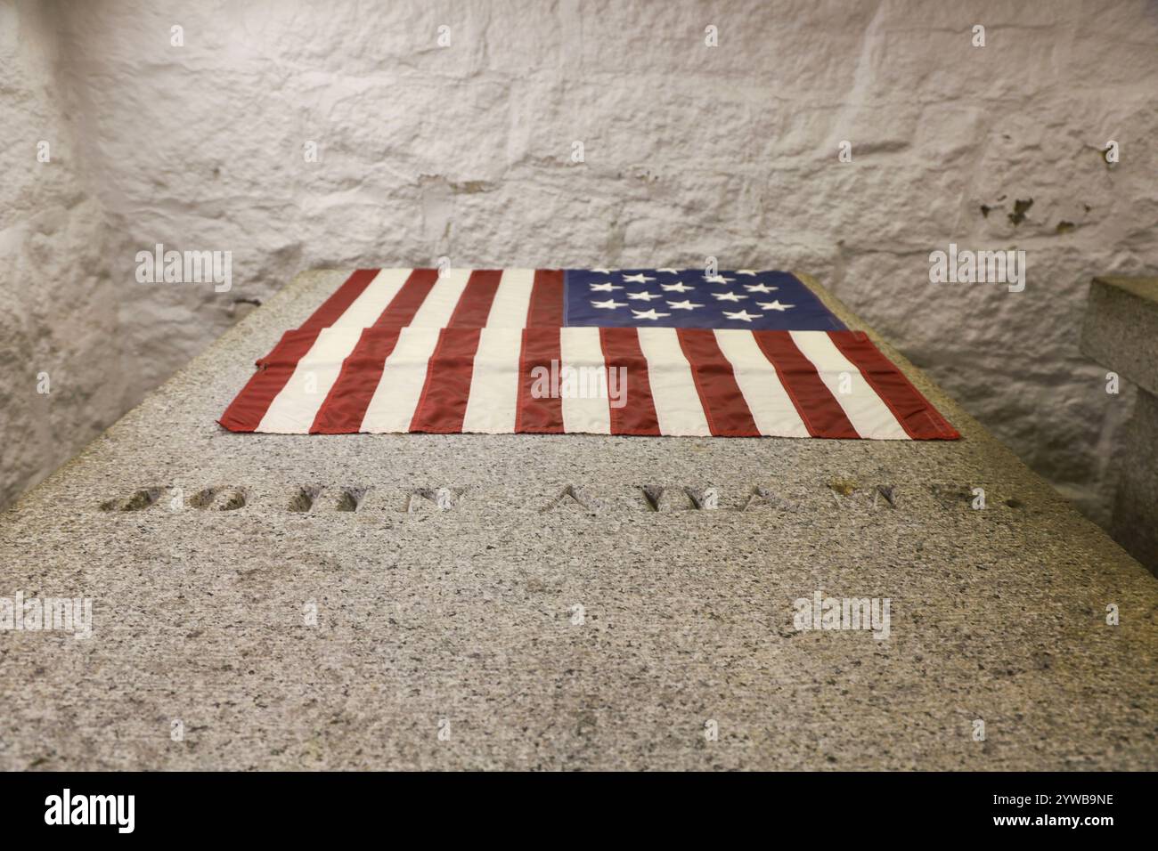 Grave of US President John Adams, at United First Parish Church, Quincy ...