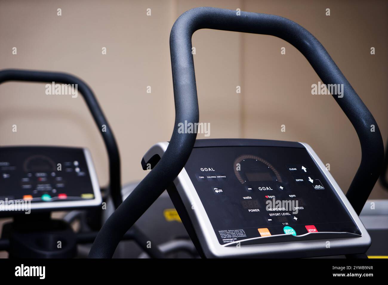 Gym room for residents in apartment building. Different exercise ...
