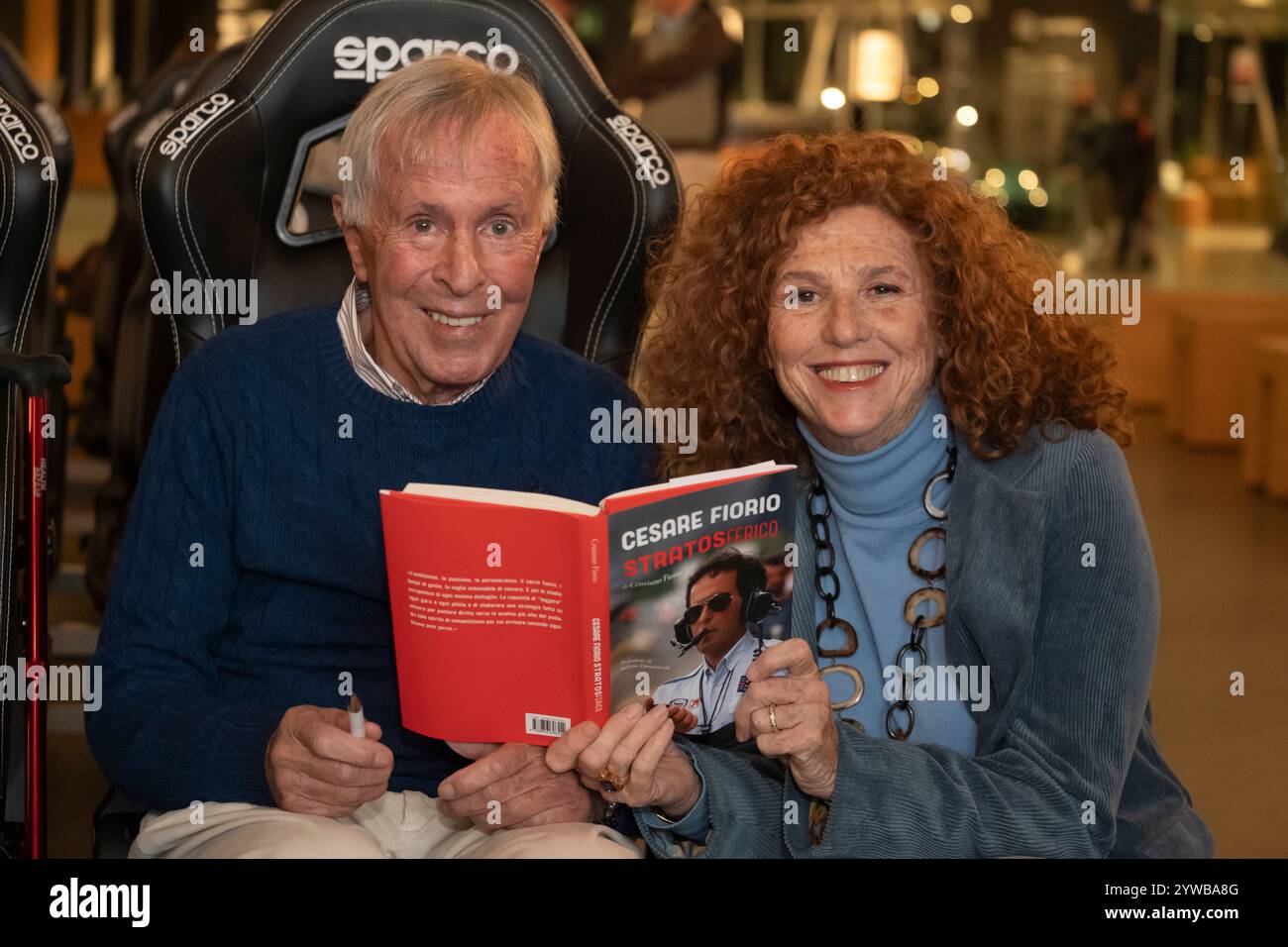 Turin, Italy. 7th December, 2024. Cesare Fiorio and Maria Paola Stola ...