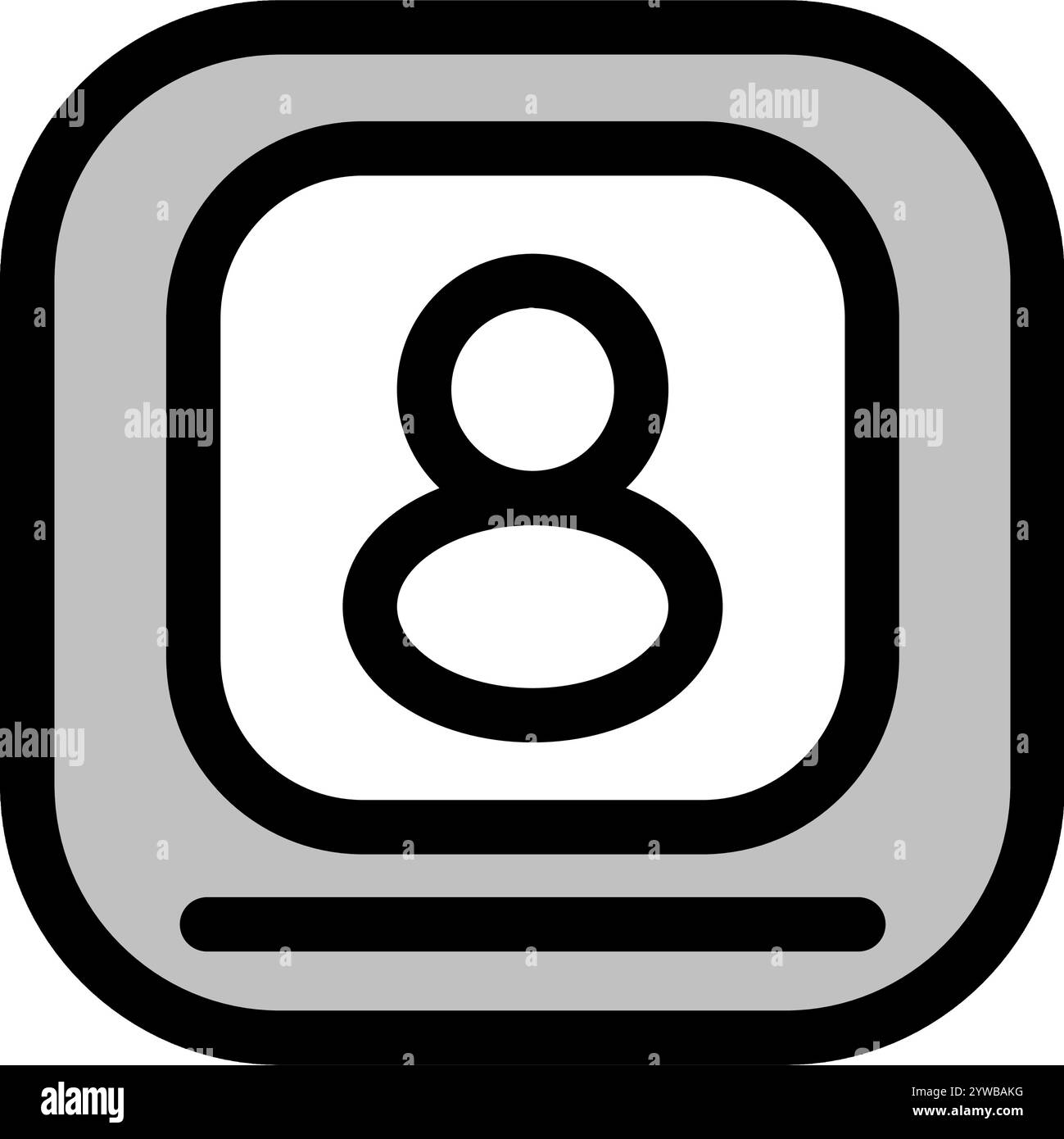 Monitor with an avatar representing distance learning symbol - modern ...