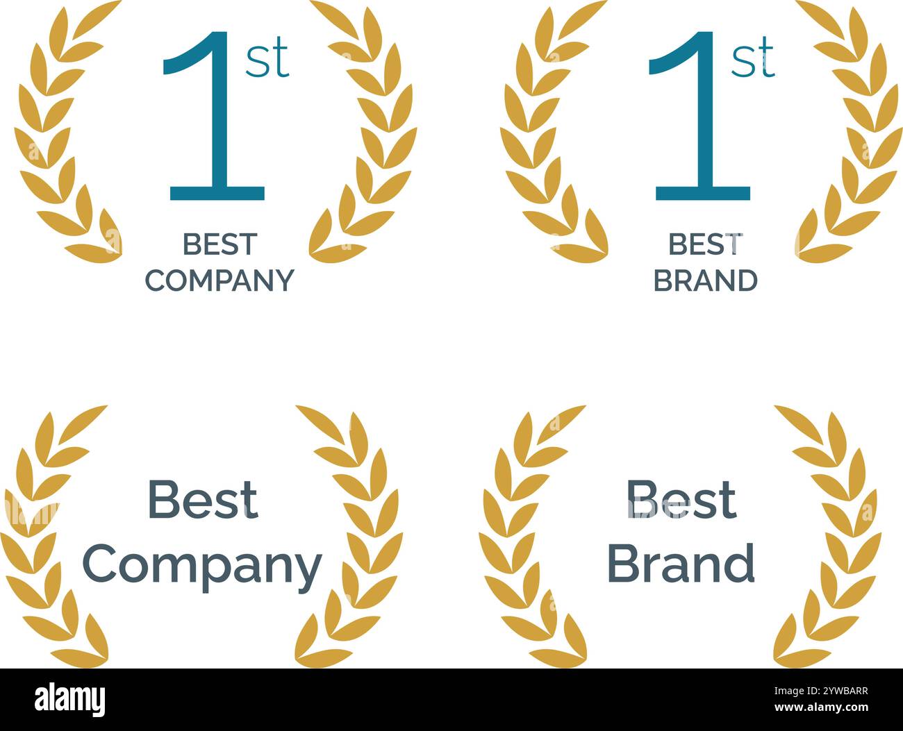 Laurel wreath brand logo hi-res stock photography and images - Alamy