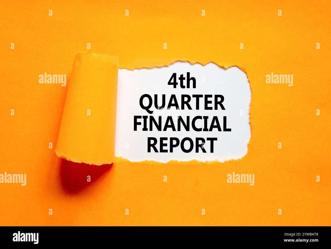 4th quarter financial report symbol. Concept words 4th quarter ...