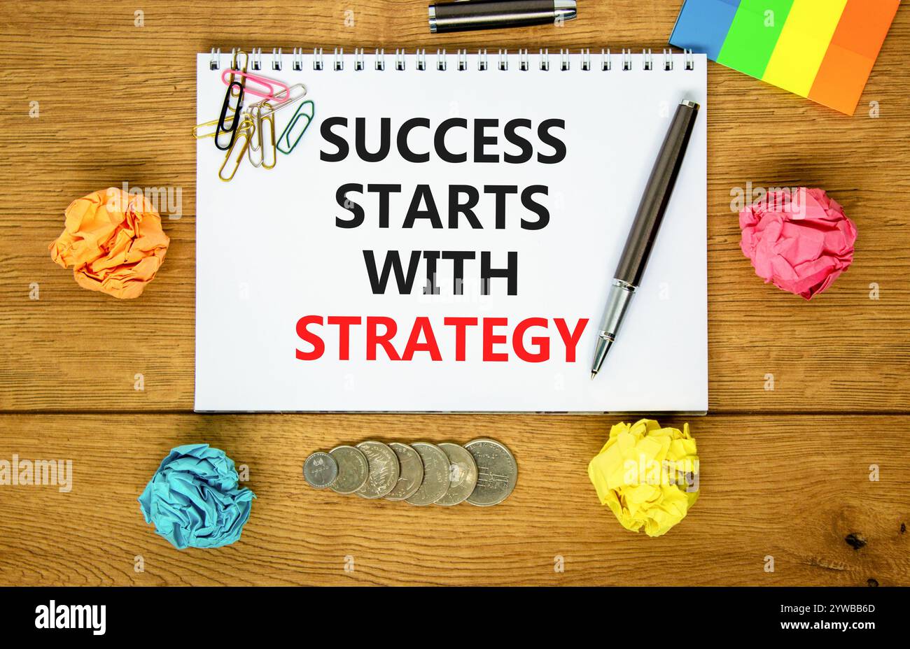 Success starts with strategy symbol. Concept words Success starts with ...
