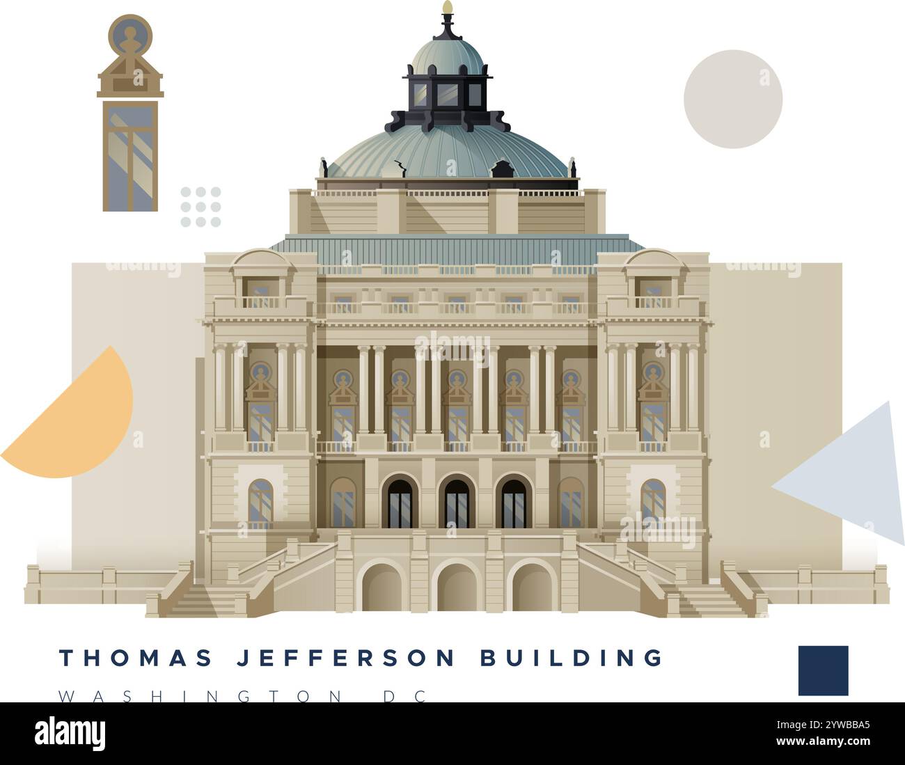 Thomas Jefferson - Main Library - Washington DC , USA - Stock ...