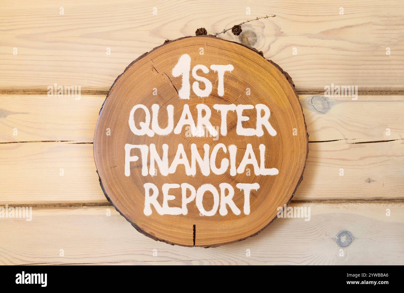 1st quarter financial report symbol. Concept words 1st quarter ...