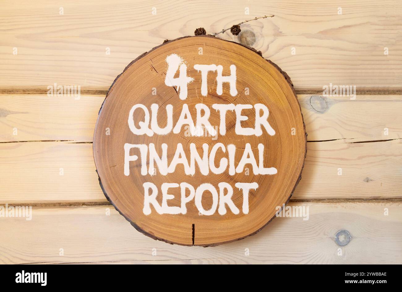 4th quarter financial report symbol. Concept words 4th quarter ...