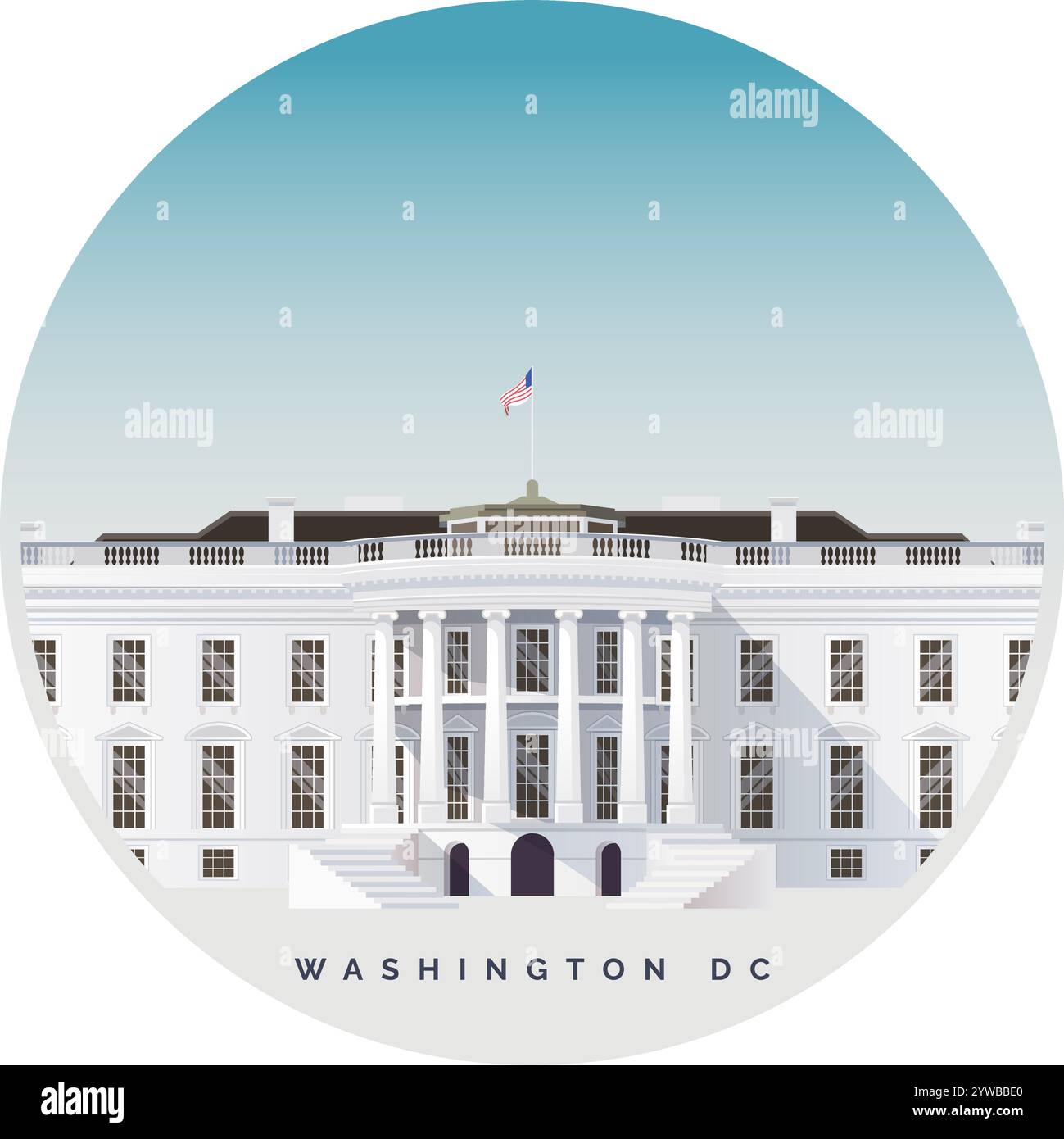 Neoclassical Style - The White House - Washington D.C. - Stock ...