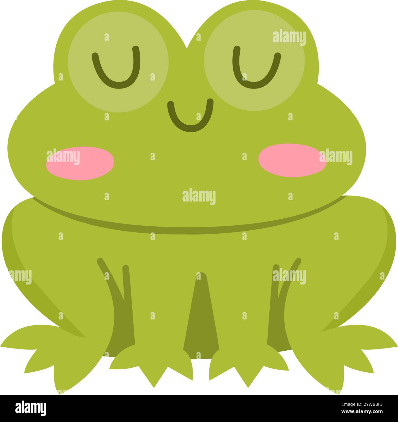 Vector cartoon frog. Funny woodland swamp animal. Cute forest ...