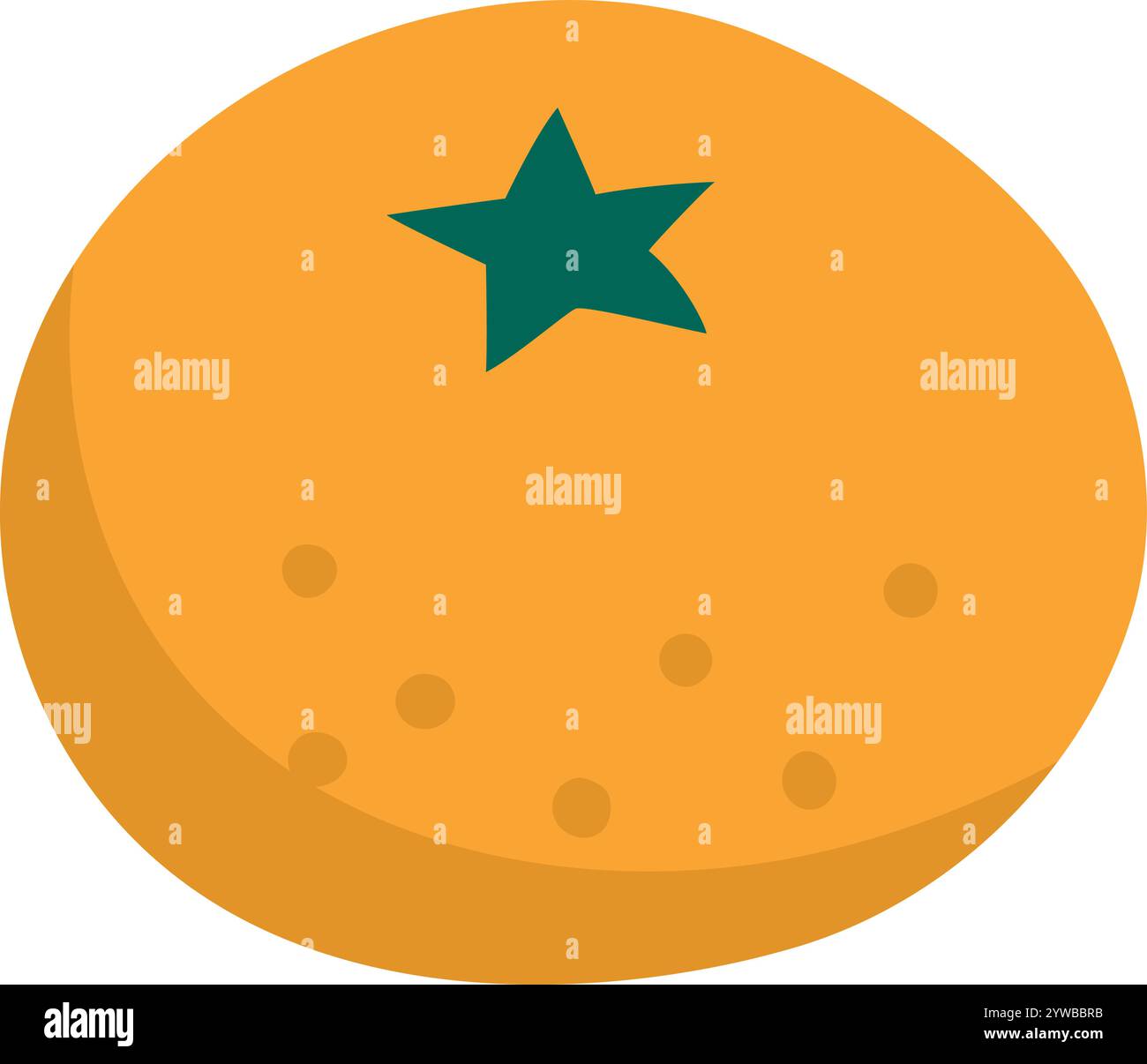 Vector tangerine icon. Hand drawn flat citrus fruit illustration ...