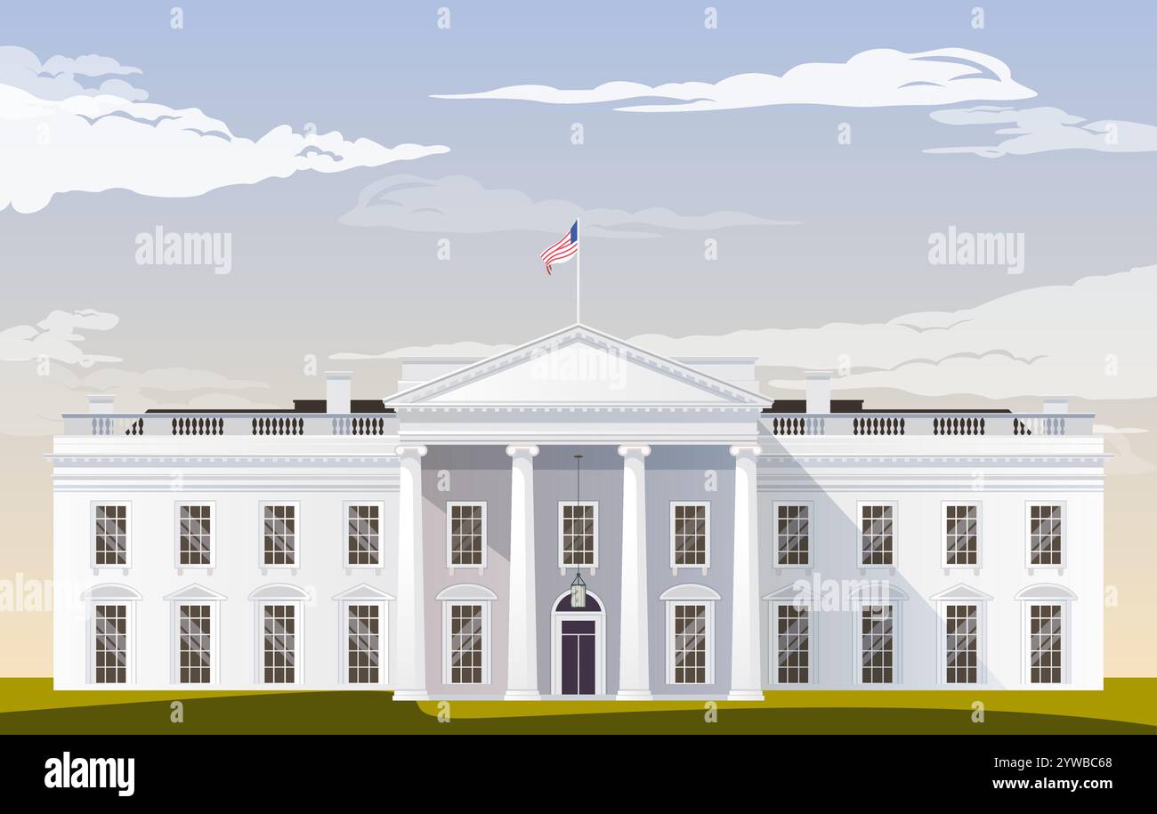Neoclassical Style - The White House - Washington D.C. - Stock ...
