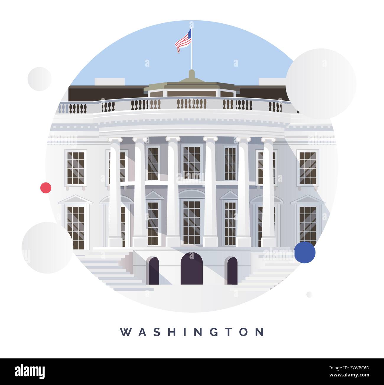 Neoclassical Style - The White House - Washington D.C. - Stock ...