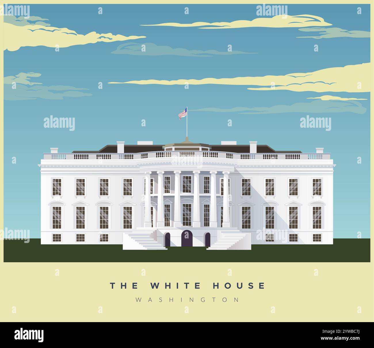 Neoclassical Style - The White House - Washington D.C. - Stock ...