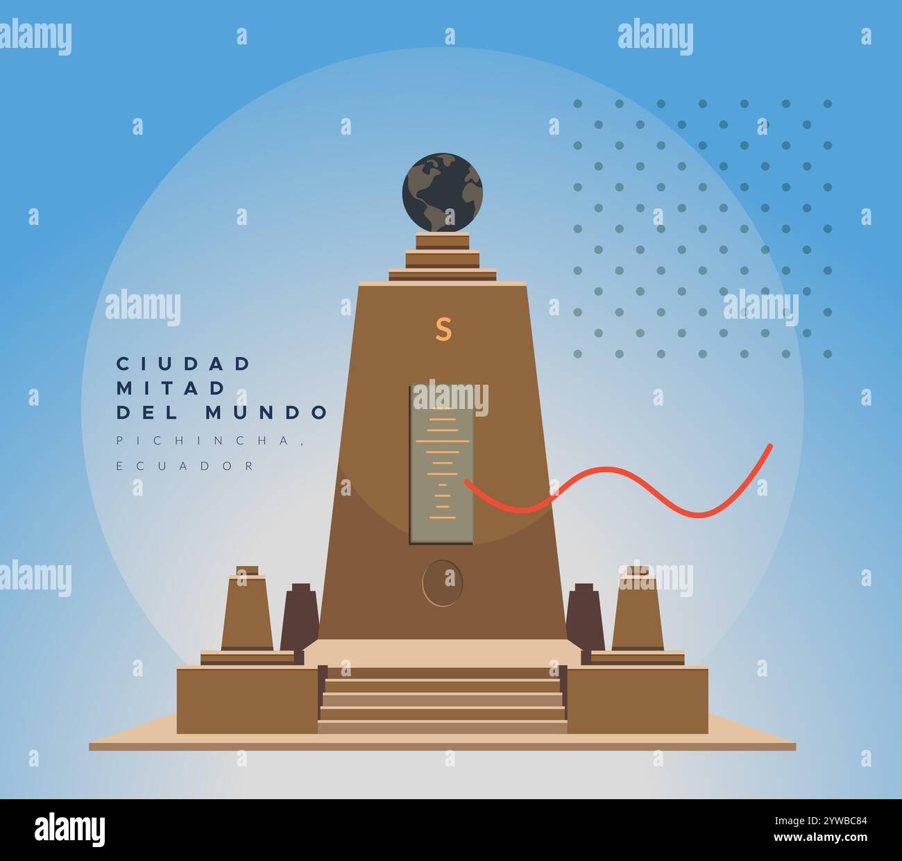 The Ciudad Mitad del Mundo (Middle of the World City) - Equador - Stock ...
