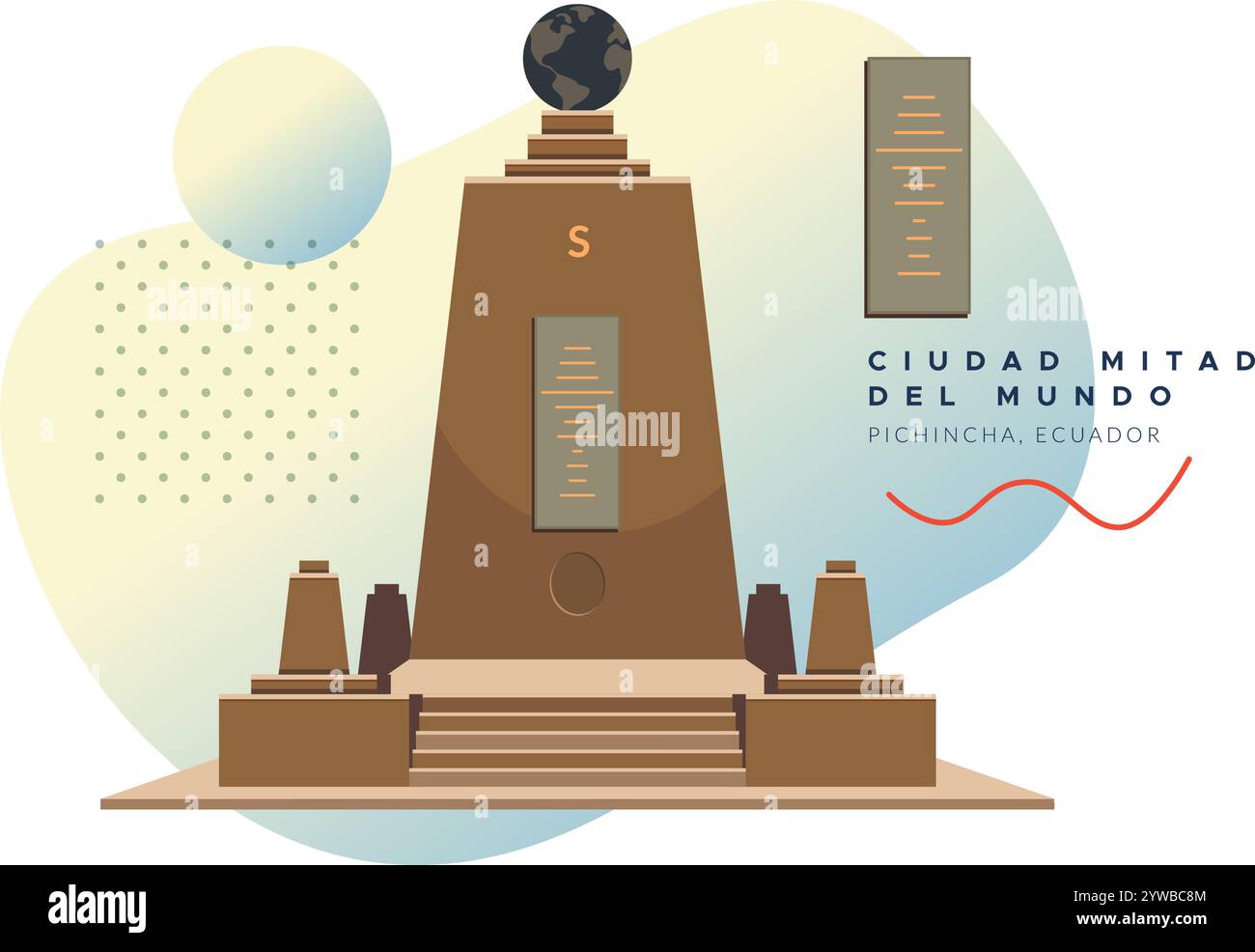 Mundo monument Stock Vector Images - Alamy