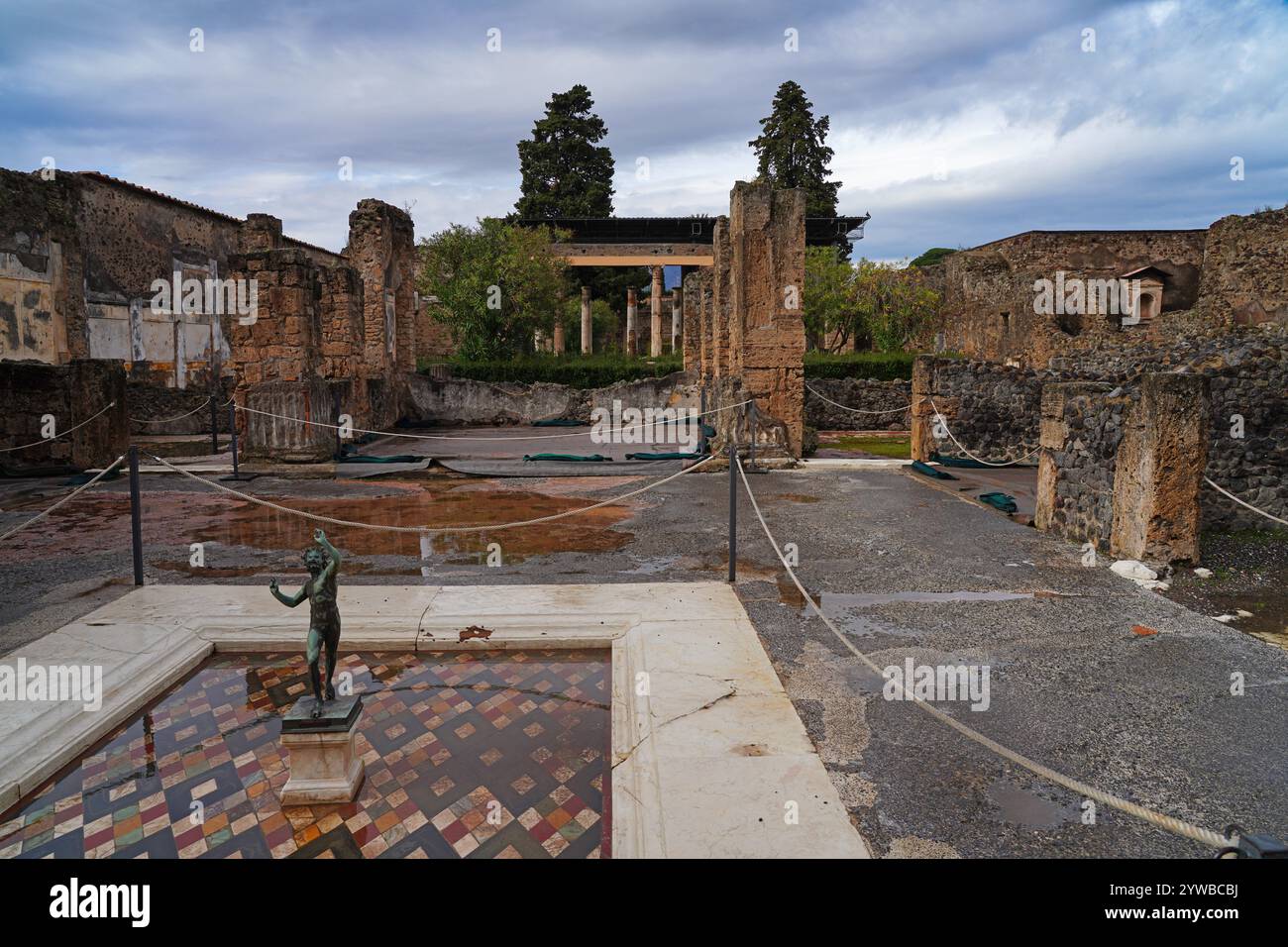 POMPEII, ITALY -11 MAR 2024 – View of Pompeii, the antique Roman city ...