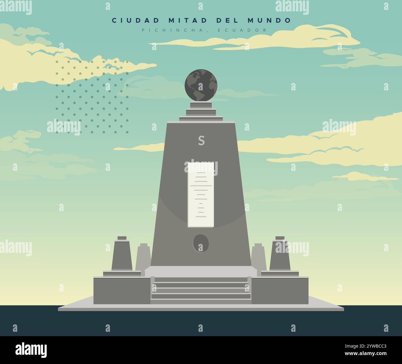 Middle of the world city ecuador Stock Vector Images - Alamy