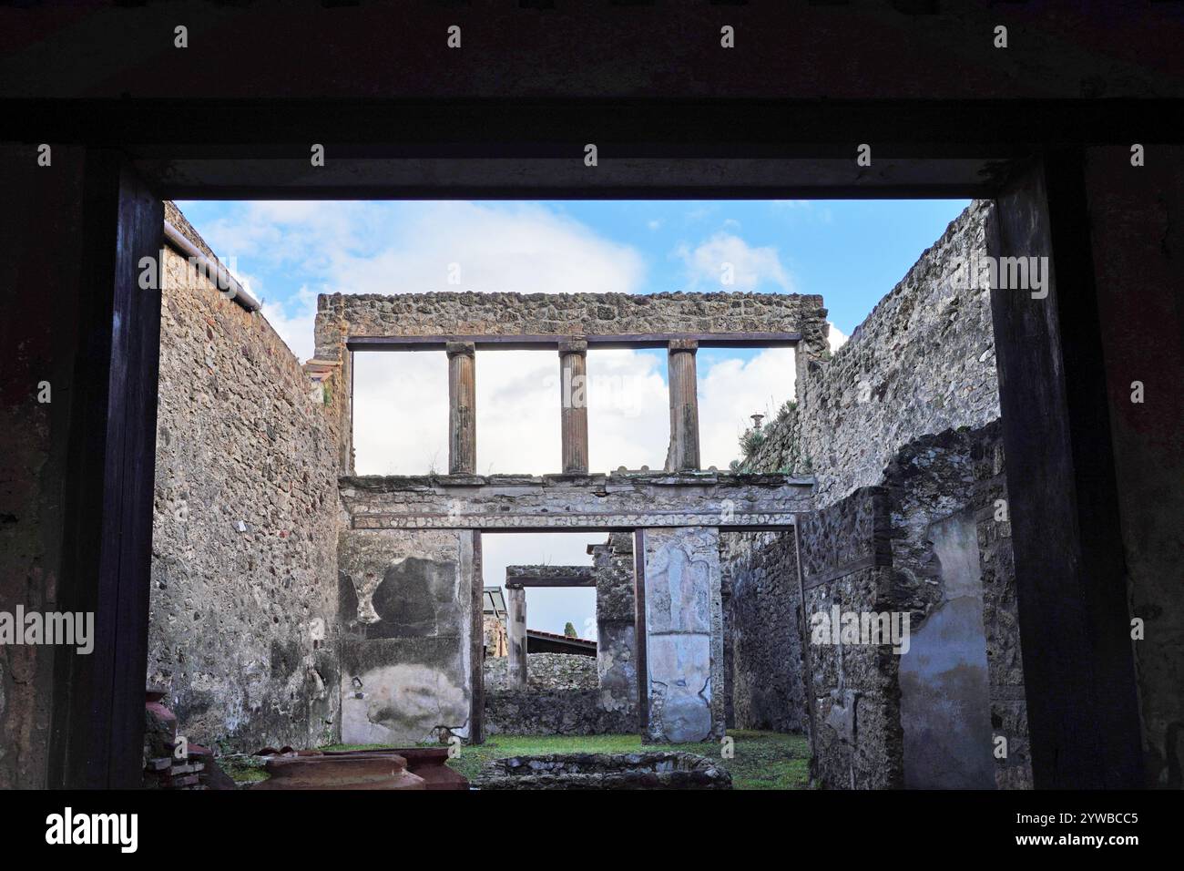 POMPEII, ITALY -11 MAR 2024 – View of Pompeii, the antique Roman city ...