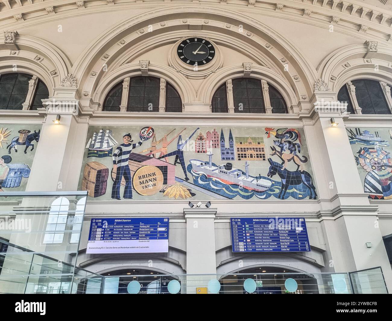 Bremen,Germany–April 30,2024: Main hall of the railway station of ...