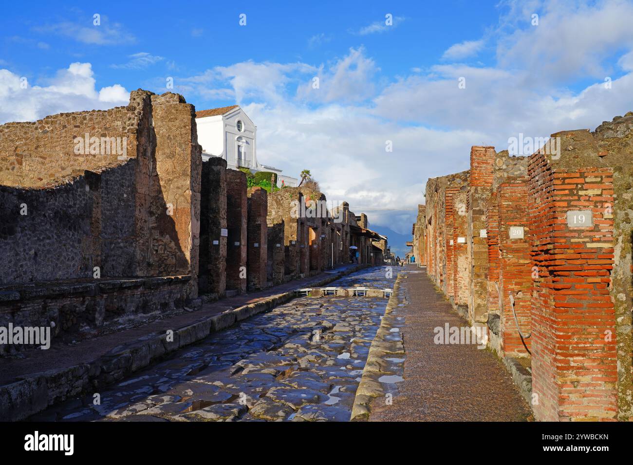 POMPEII, ITALY -11 MAR 2024 – View of Pompeii, the antique Roman city ...