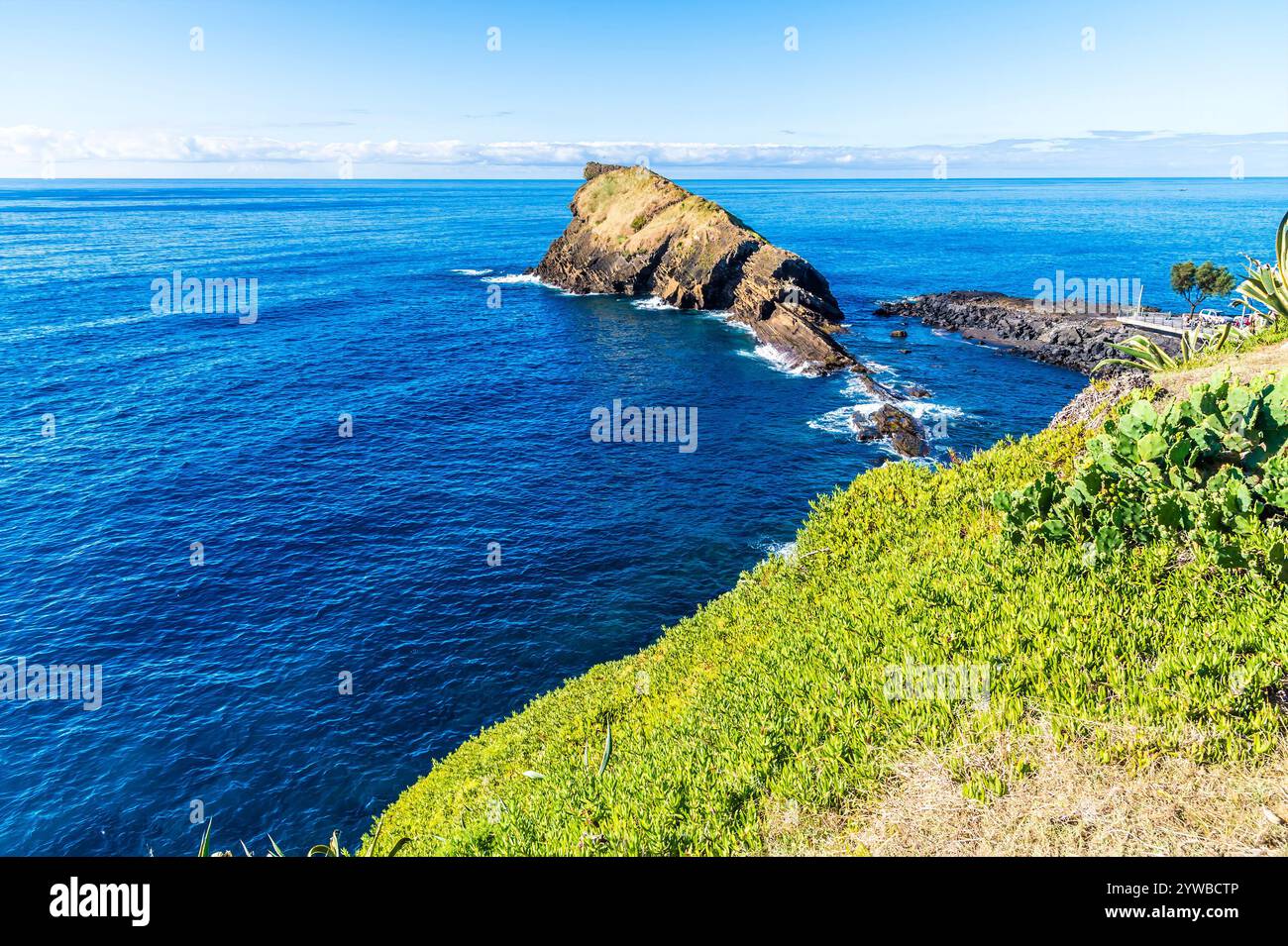 A view from the lookout above the Dog Face islet on the island of San ...