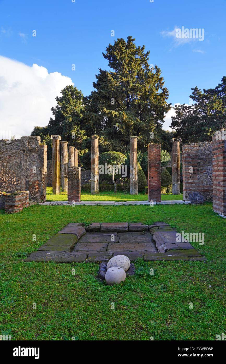 POMPEII, ITALY -11 MAR 2024 – View of Pompeii, the antique Roman city ...