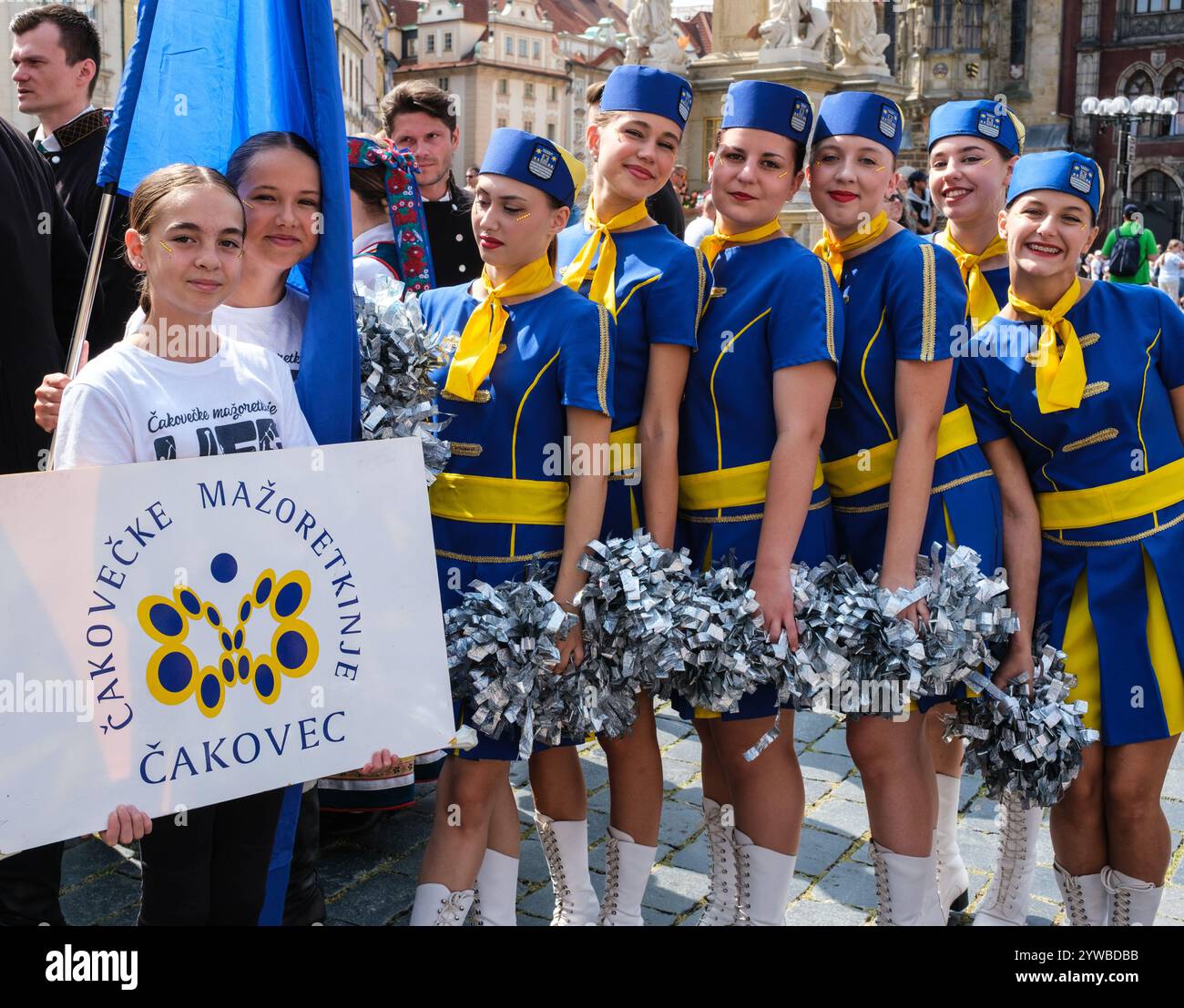 Young Croatian Women from Cakovec in Prague's Old Town Square for a ...