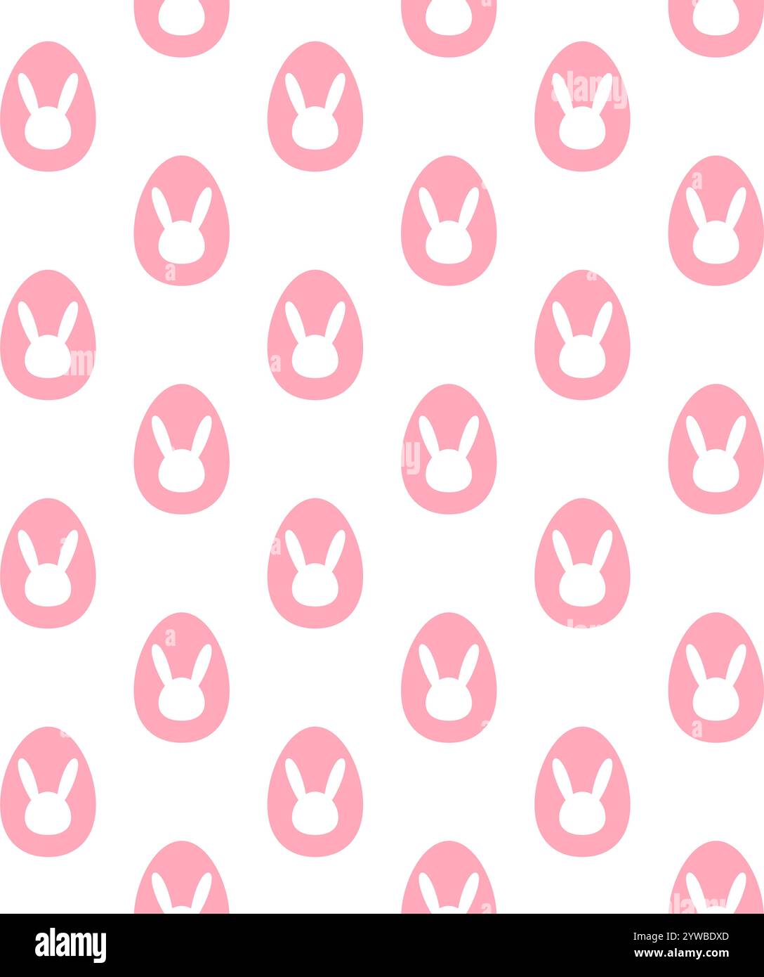 Vector seamless pattern of flat easter white rabbit bunny head ...
