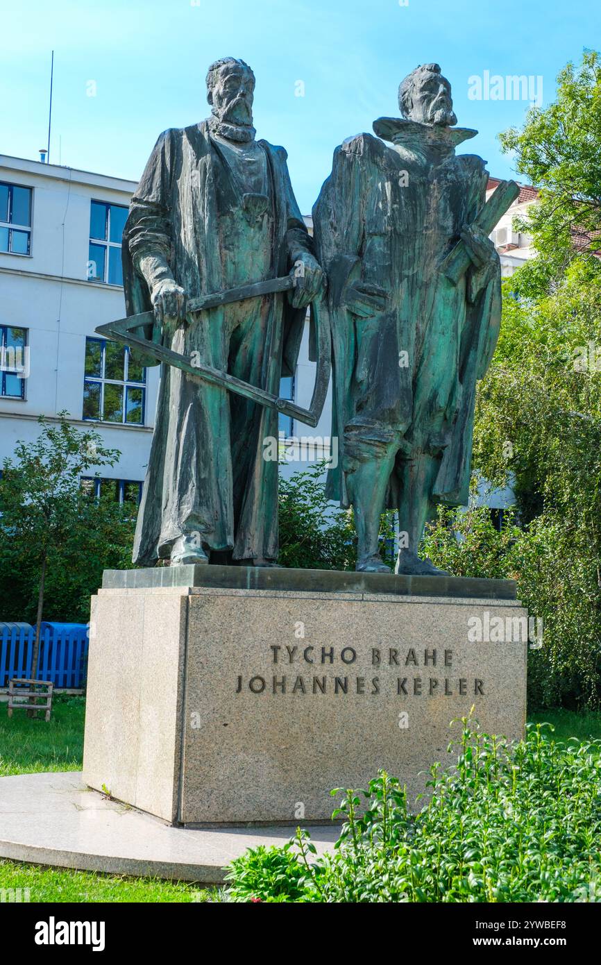 Statues of Johannes Kepler and Tycho Brahe, Astronomers, Prague ...