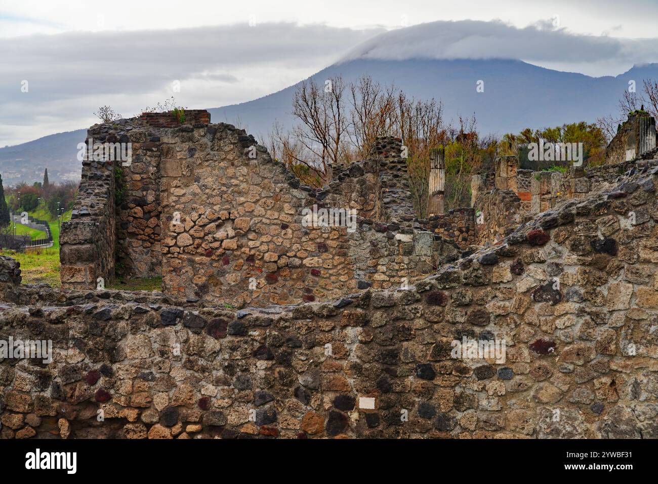 POMPEII, ITALY -11 MAR 2024 – View of Pompeii, the antique Roman city ...