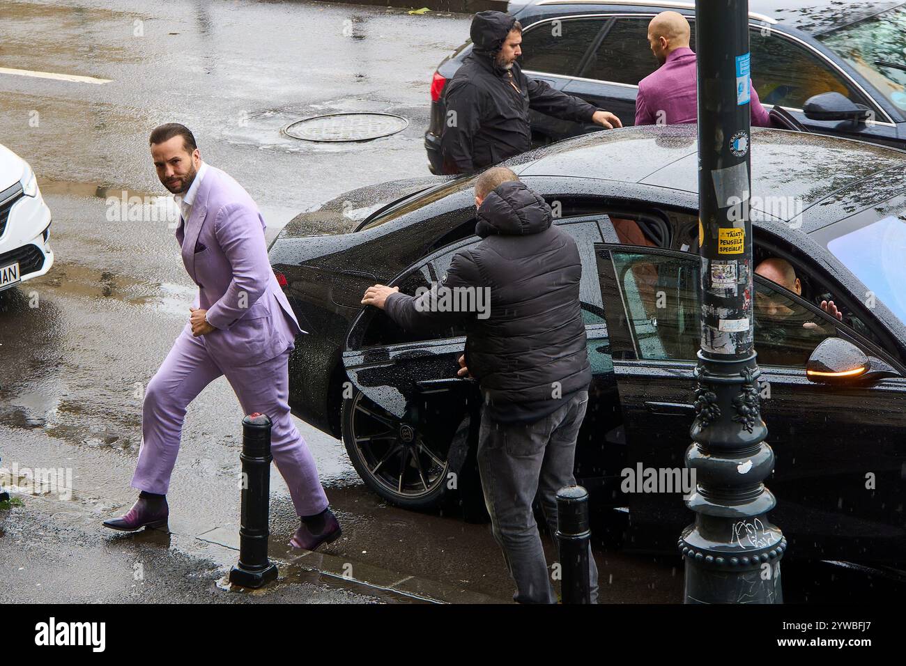 Bucharest, Romania. 10th Dec, 2024: Tristan Tate (L) and his brother Andrew Tate (top-right ...