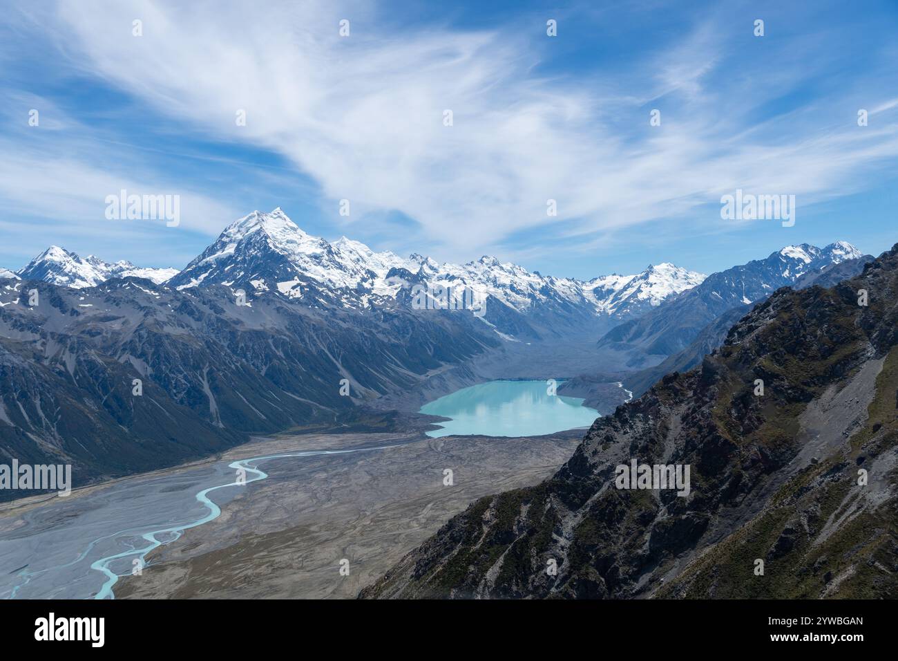 Mount Cook Nationalpark from above Stock Photo - Alamy