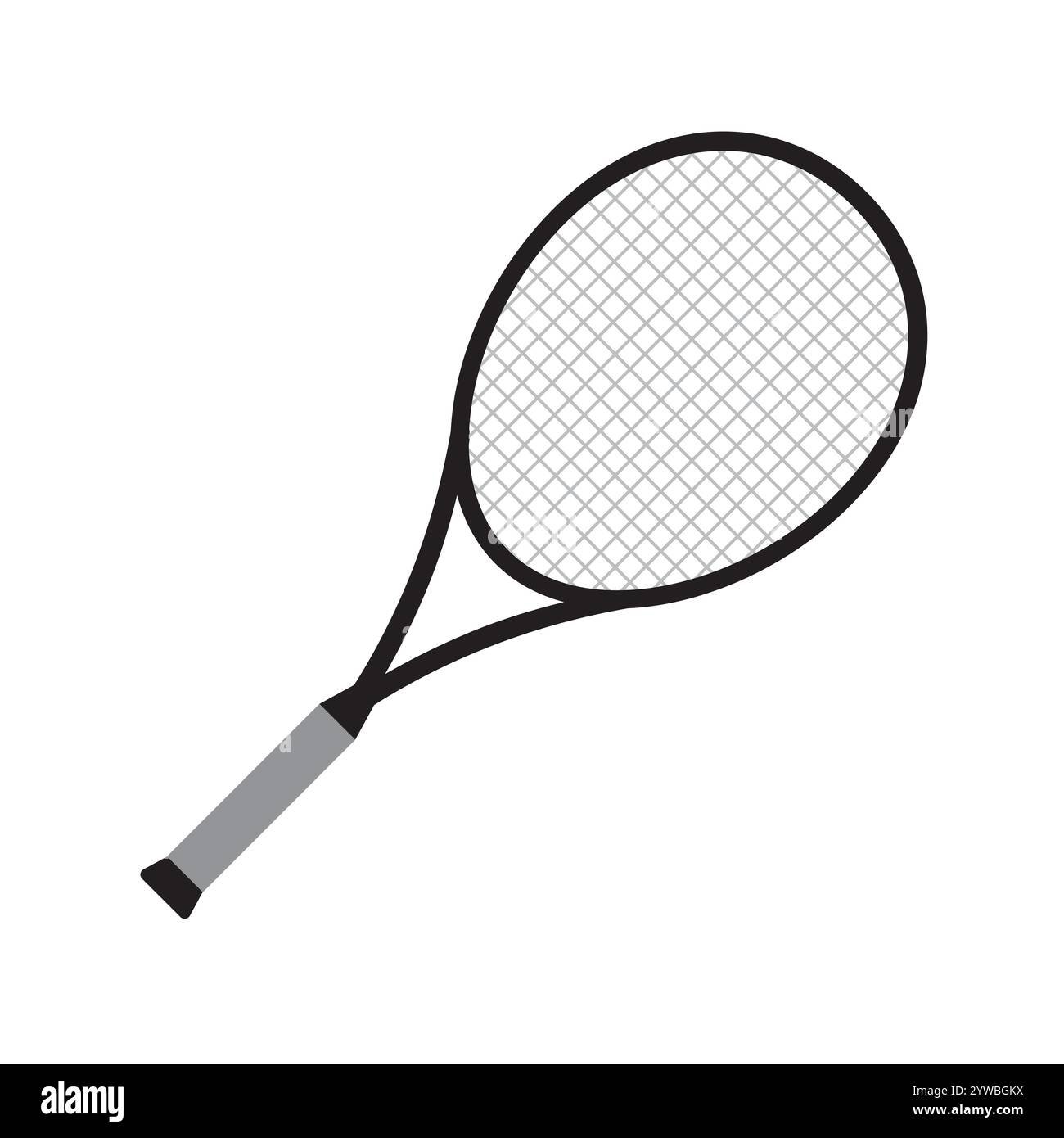 Vector flat cartoon colored tennis racket isolated on white background ...