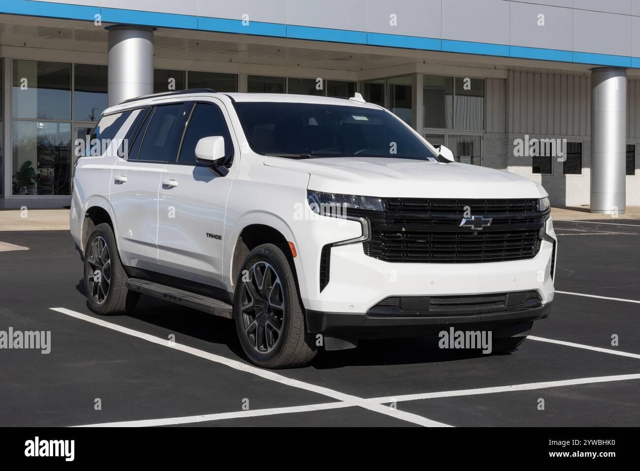 Avon - December 8, 2024: Used Chevrolet Tahoe display. With pricing ...