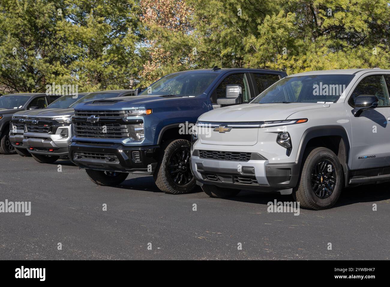 Avon - December 8, 2024: Chevrolet Truck display including Silverado EV ...