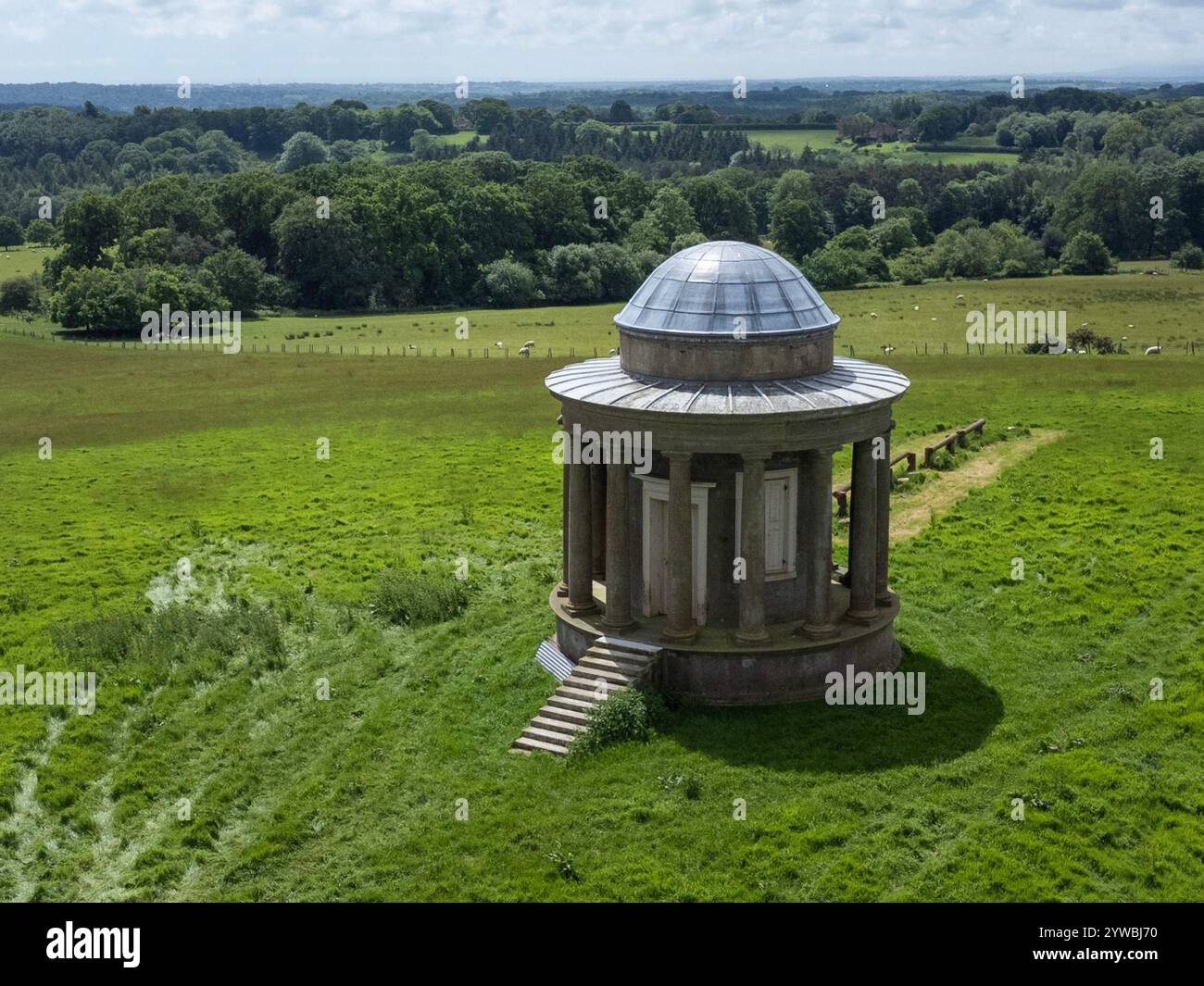 John Fuller's Rotunda Temple, Brightling Park, East Sussex Stock Photo ...