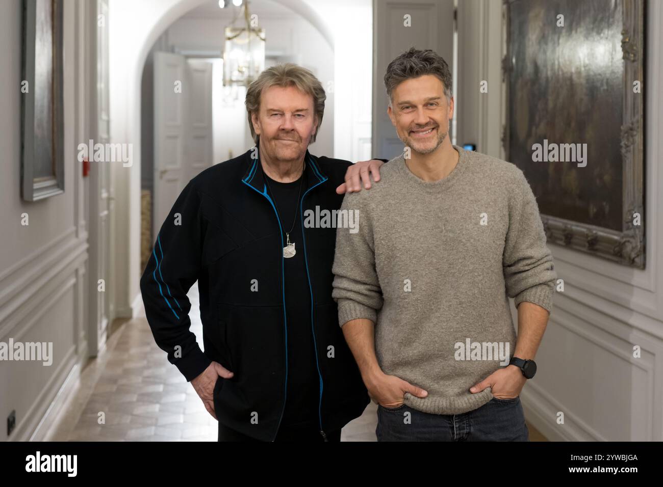 Munich, Germany. 10th Dec, 2024. Singer Howard Carpendale (l) and his ...